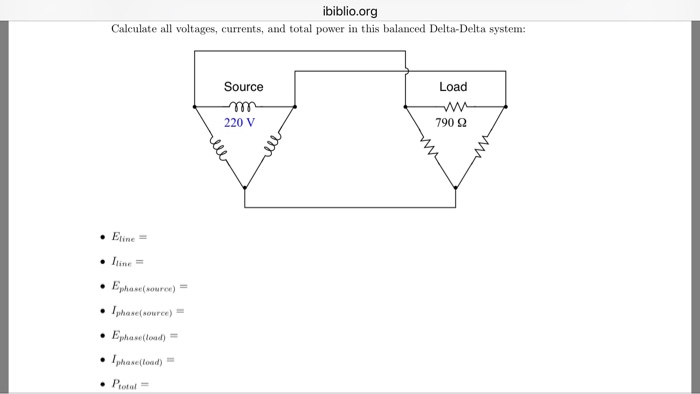 Solved Calculate all voltages, currents, and total power in | Chegg.com