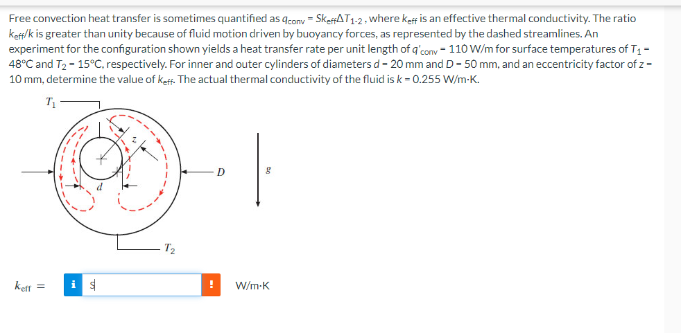Solved Free convection heat transfer is sometimes quantified | Chegg.com