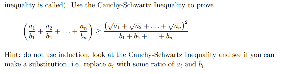 Solved Prove this and never use induction!! Prove this and | Chegg.com