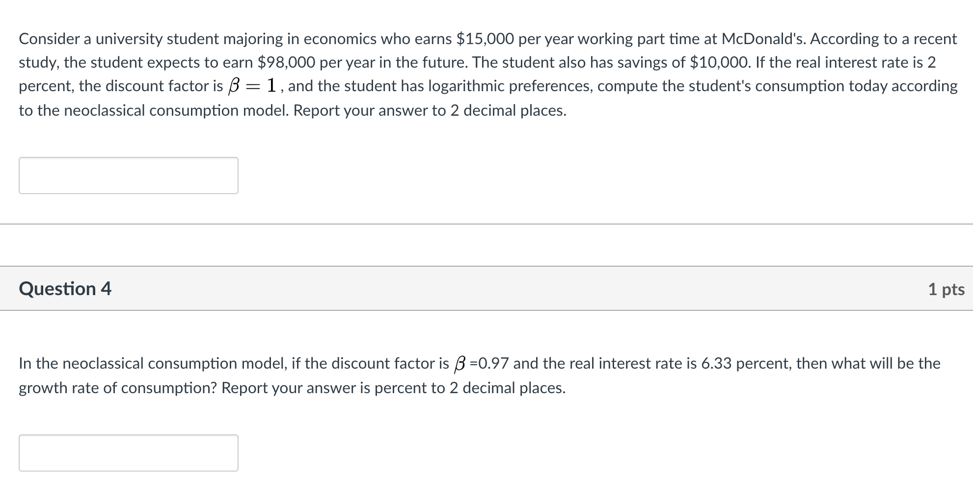 Consider a university student majoring in economics | Chegg.com