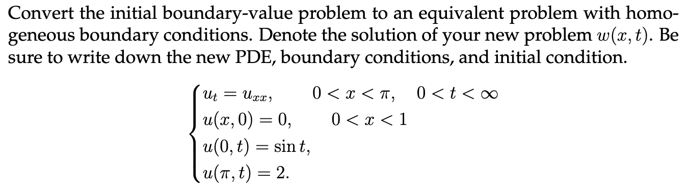 Convert the initial boundary-value problem to an | Chegg.com