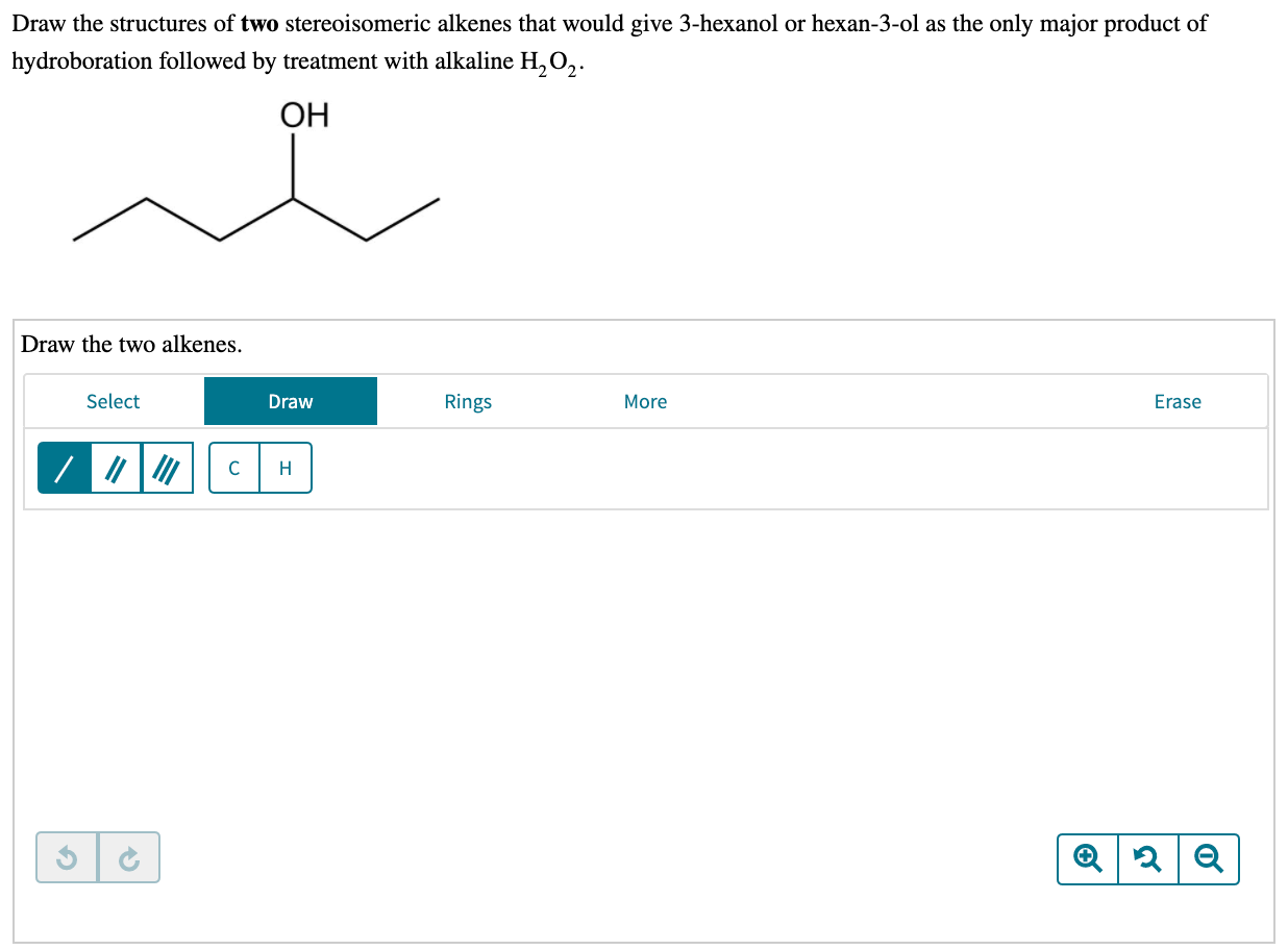 Solved Draw the structures of two stereoisomeric alkenes | Chegg.com