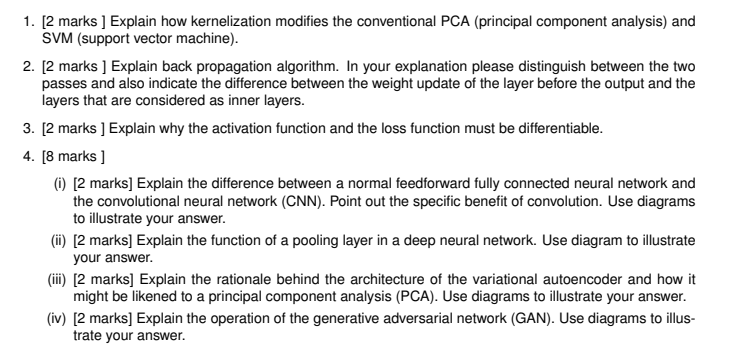 Solved 1. [2 marks] Explain how kernelization modifies the | Chegg.com