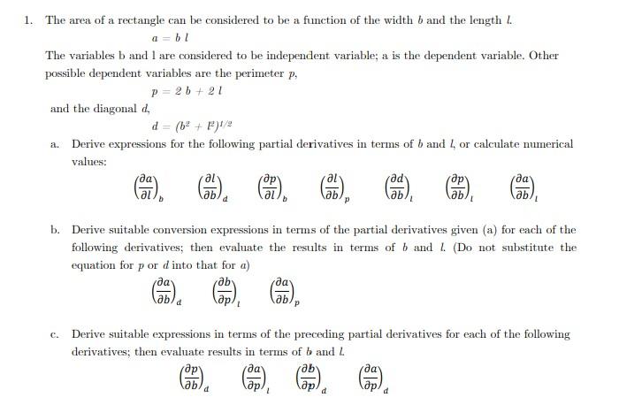 Solved The area of a rectangle can be considered to be a | Chegg.com