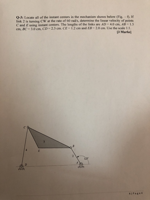 Solved Q-3: Locate all of the instant centers in the | Chegg.com