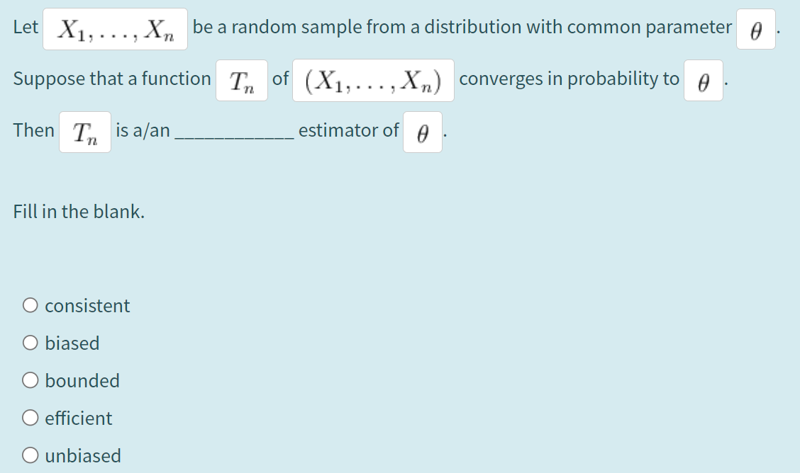 Solved Let be a random sample from a distribution with | Chegg.com