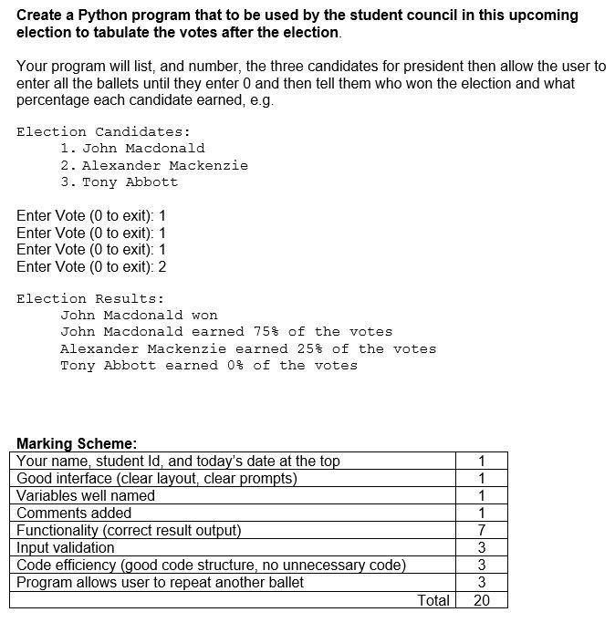 Solved Hello, I have a Python Practical coming up this week | Chegg.com