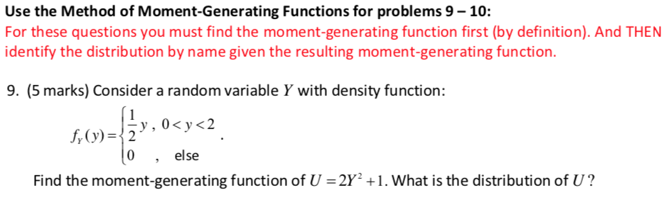 Solved Use the Method of Moment-Generating Functions for | Chegg.com