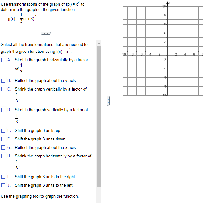 Solved Use transformations of the graph of f(x)=x2 to | Chegg.com