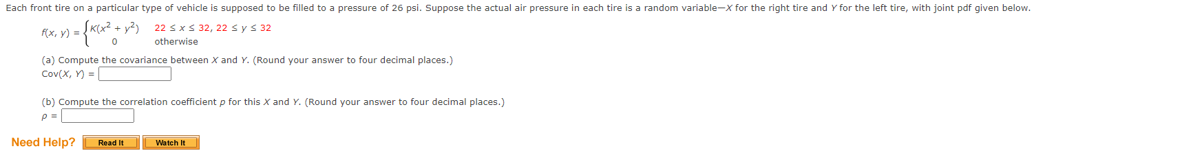 Solved f(x,y)={K(x2+y2)022≤x≤32,22≤y≤32 otherwise (a) | Chegg.com