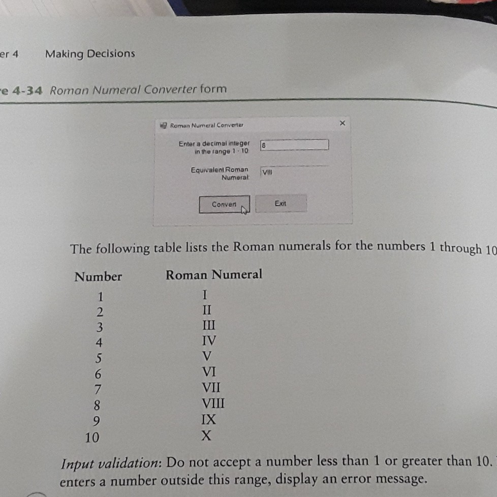 Solved Compare Exit Roman Numeral Converter Create an | Chegg.com
