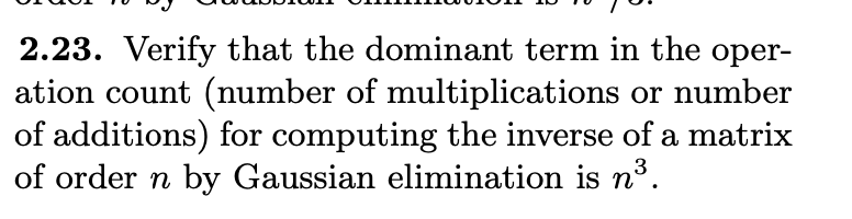 Solved 2.23. Verify that the dominant term in the operation | Chegg.com