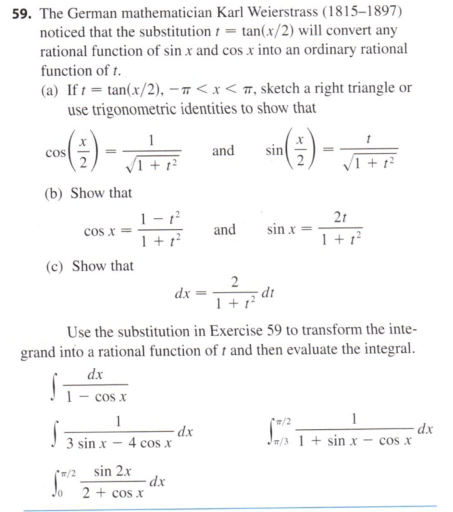 Solved 59. The German mathematician Karl Weierstrass | Chegg.com