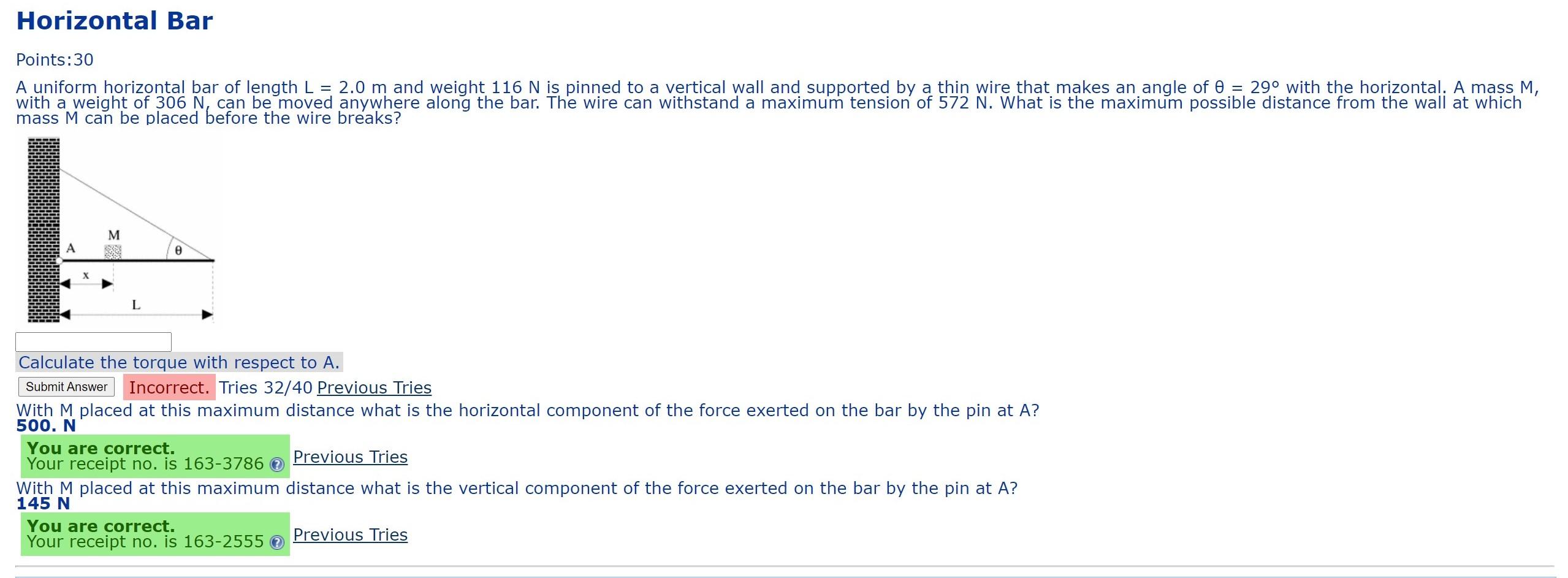 Solved What is the maximum possible distance from the wall | Chegg.com