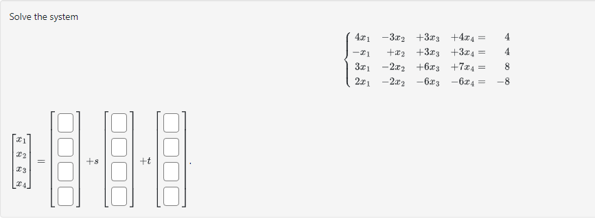 Solved Solve the system | Chegg.com