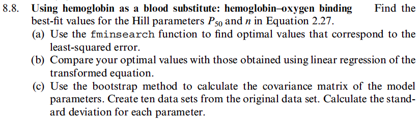 Topic: Statistics, non-linear model regression and | Chegg.com