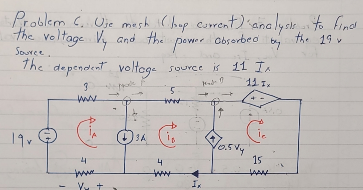 Solved Problem 6 Use Mesh Loop Current Analysis To Find