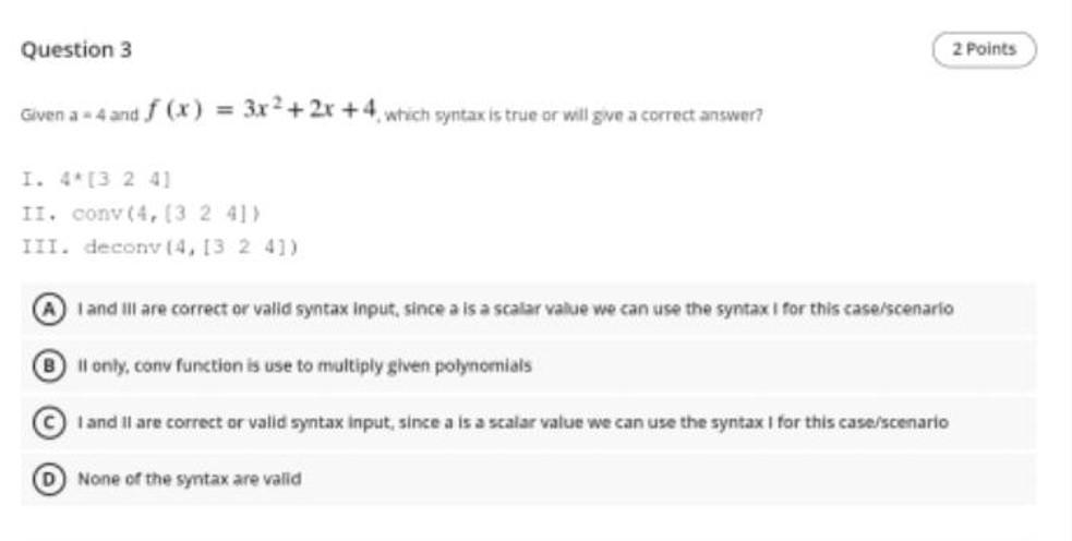 [Solved]: Question 1 entering a syntax of a polynomial