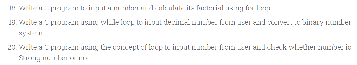 Solved 18. Write a C program to input a number and calculate | Chegg.com