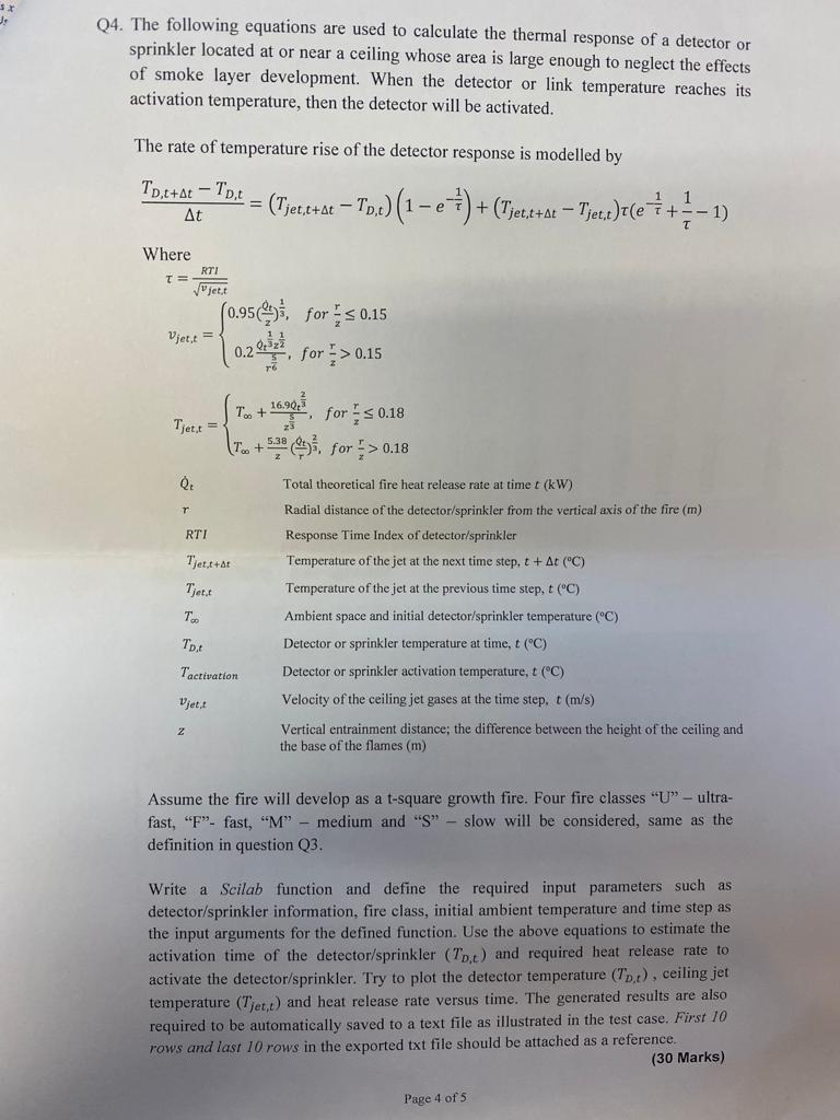 Solved Q4. The following equations are used to calculate the | Chegg.com