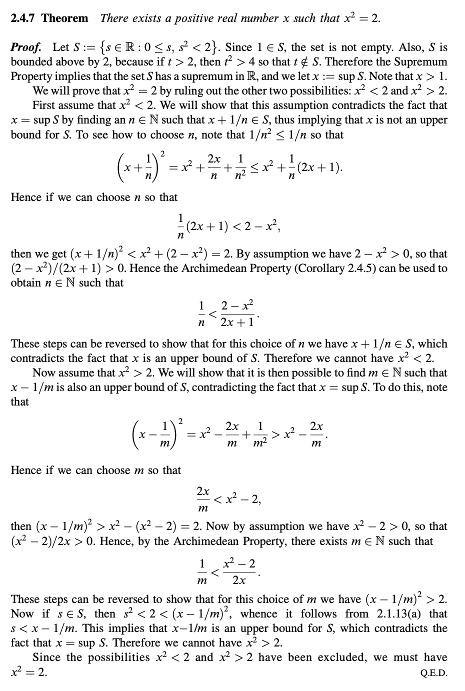 Solved 17. Modify the argument in Theorem 2.4.7 to show that | Chegg.com