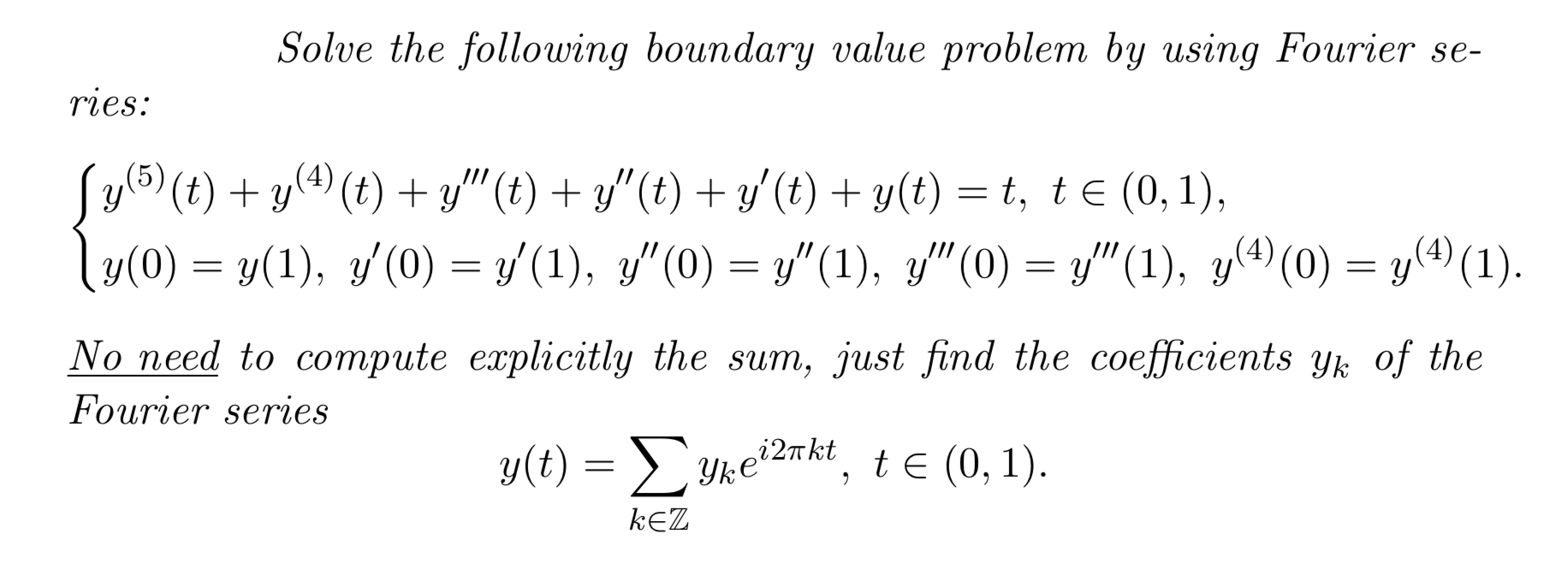 Solved Solve the following boundary value problem by using | Chegg.com