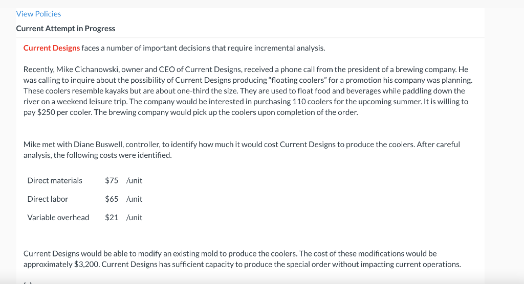 Solved View Policies Current Attempt in Progress Current | Chegg.com