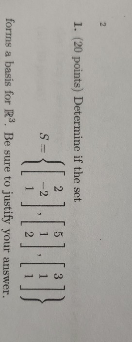 Solved Linear algebra - Determine if the set S forms a basis | Chegg.com