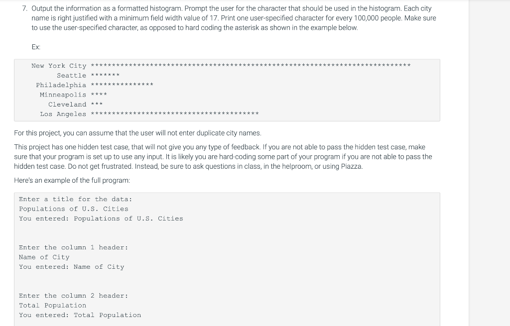 Solved 17.2 PROJECT 2: Statistics and Visualization of Data | Chegg.com