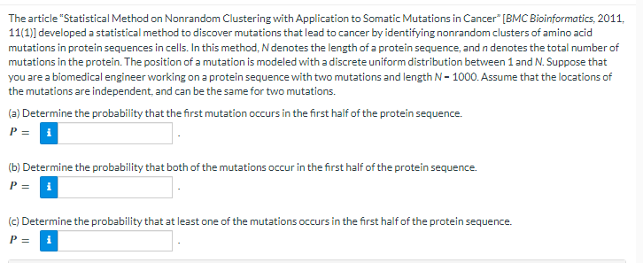 Solved The article "Statistical Method on Nonrandom | Chegg.com