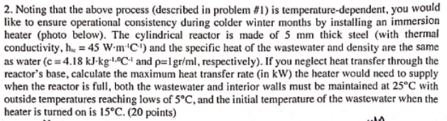 Solved 2. Noting that the above process (described in | Chegg.com