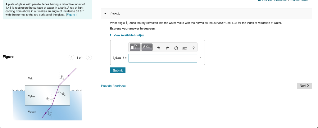 Solved A plate of glass with parallel faces having a | Chegg.com