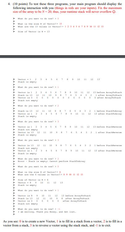 1. (10 points) Write a program ArrayToStack which | Chegg.com