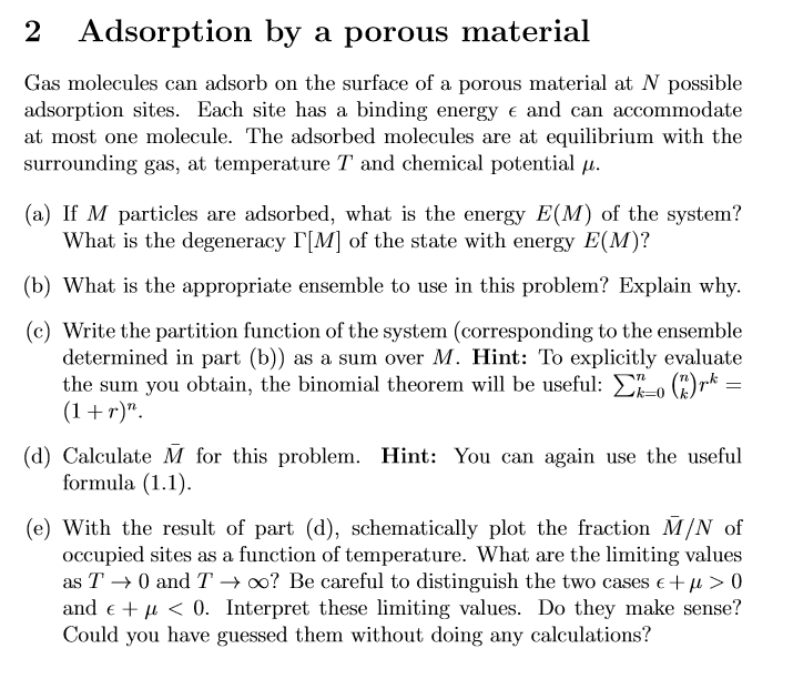 2 Adsorption by a porous material Gas molecules can | Chegg.com