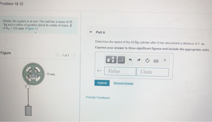 Solved Problem 18.12 Initially, the system is at rest. The | Chegg.com