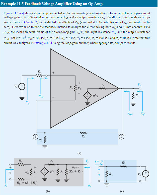 Solved 11.36 Consider the noninverting op-amp circuit of | Chegg.com