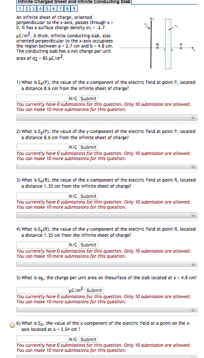 Solved Infinite Charged Sheet and Infinite Conducting Slab | Chegg.com
