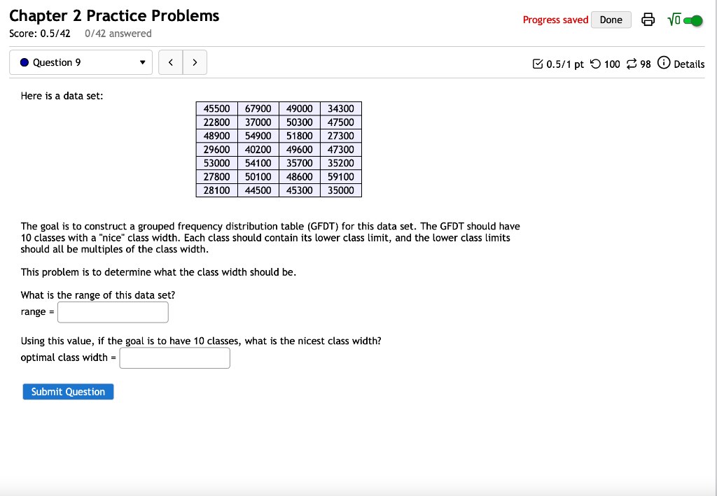 Solved What is the optimal class width [can you please | Chegg.com