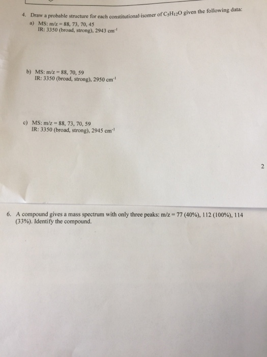 Solved Draw a probable structure for each constitutional | Chegg.com