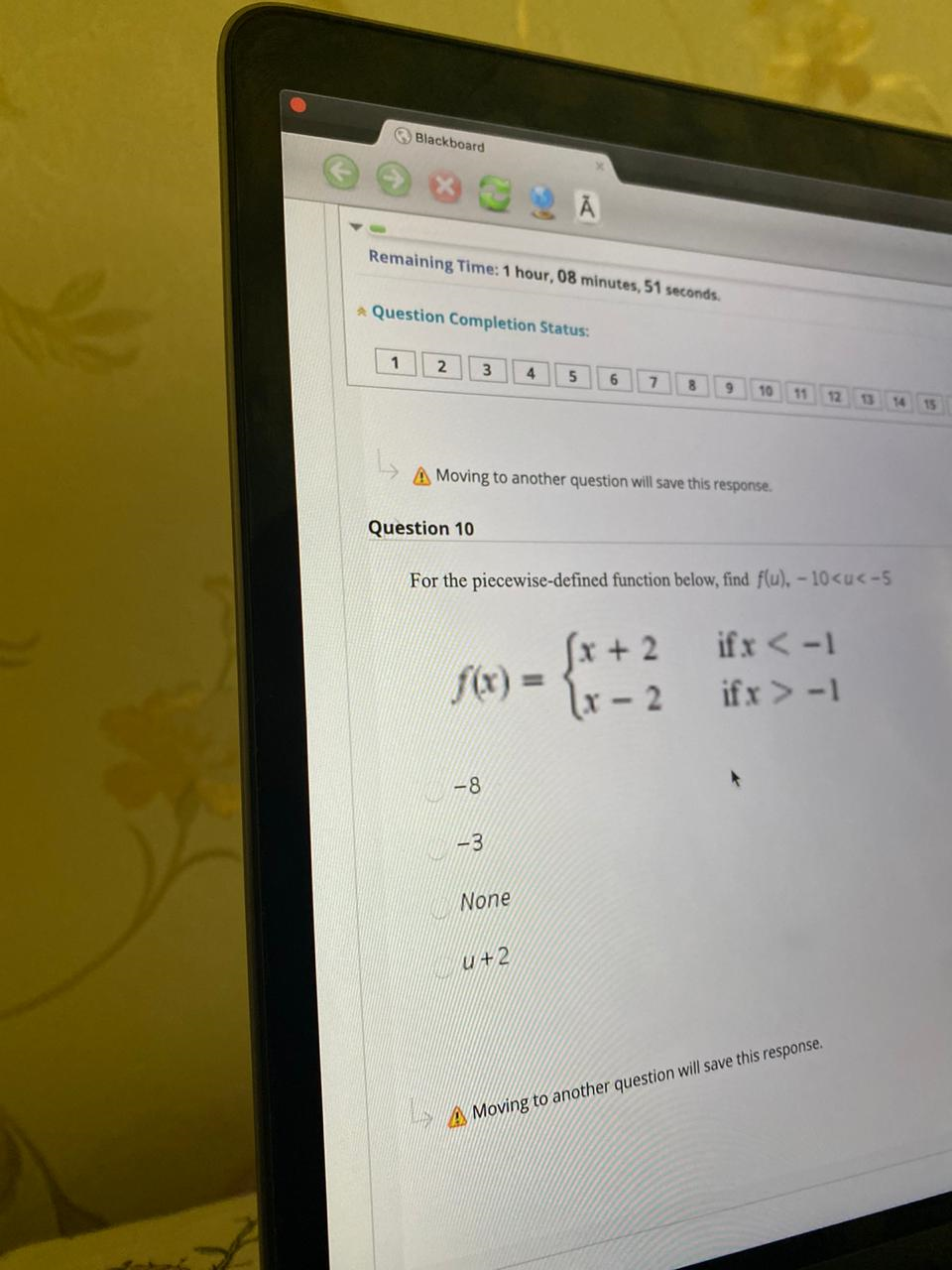 Solved Blackboard Multiple Attempts Not allowed. This test | Chegg.com
