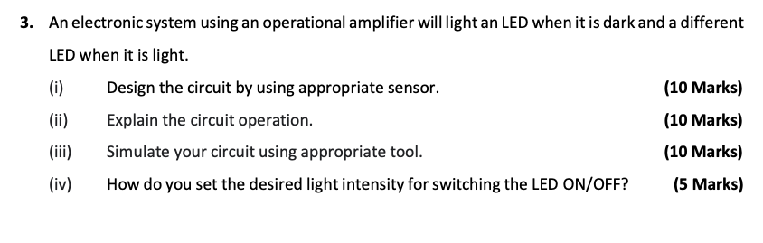 Solved 3. An electronic system using an operational | Chegg.com