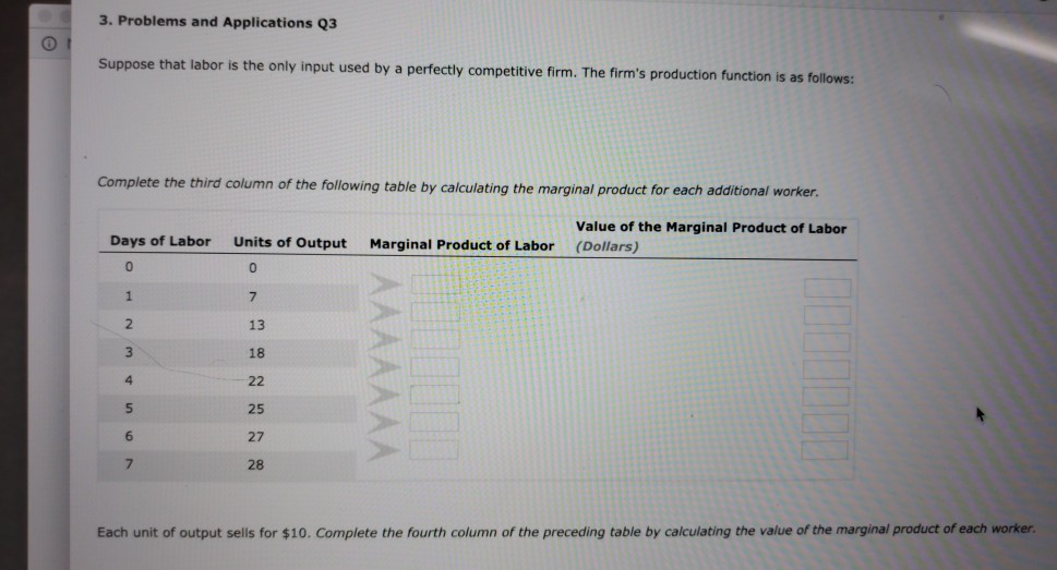 Solved 3. Problems and Applications Q3 Suppose that labor is | Chegg.com