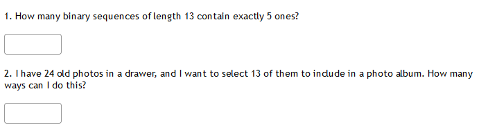 Solved 1. How many binary sequences of length 13 contain | Chegg.com