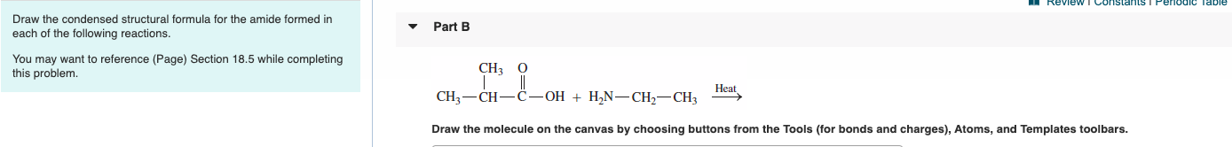 Solved Draw the condensed structural formula for the amide | Chegg.com