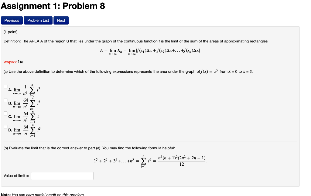 Solved Assignment 1: Problem 8 Previous Problem List Next (1 | Chegg.com