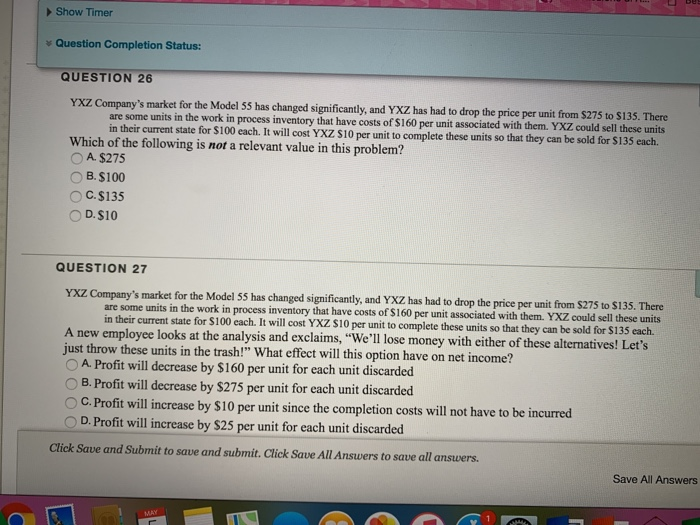 Solved Show Timer Question Completion Status QUESTION 26 | Chegg.com