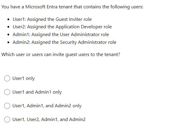 Solved You have a Microsoft Entra tenant that contains the | Chegg.com
