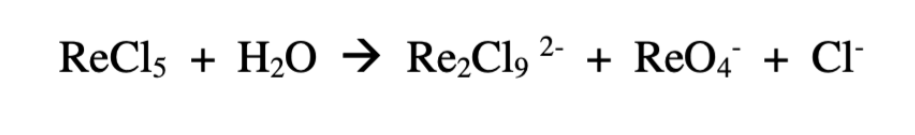 Solved 2- ReCl3 + H2O → Re Cl, 2- + Re04 + Cl + → + | Chegg.com