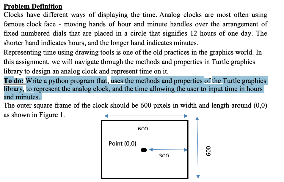 Solved Problem Definition Clocks have different ways of | Chegg.com