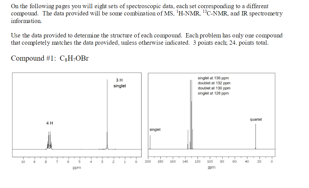 Solved On the following pages you will eight sets of | Chegg.com